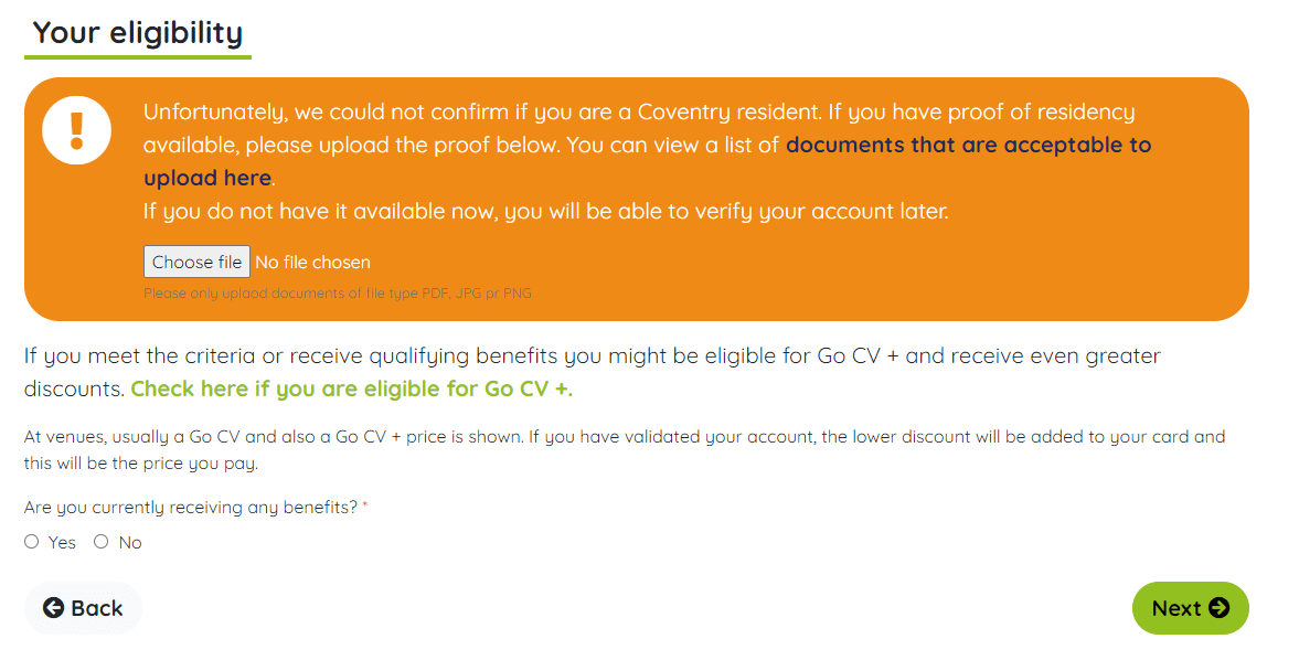 How to Register for a Go CV Card – Go CV